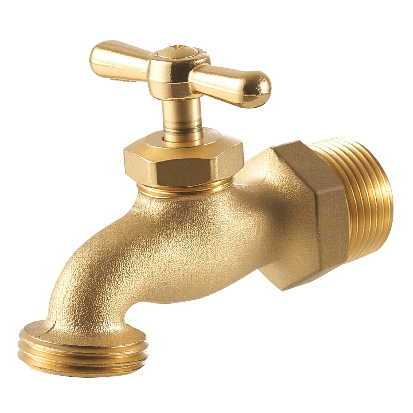 Hose Bibb 3/4" MIP x 3/4" MHT Connection Brass Outdoor Water Faucet Sp ...