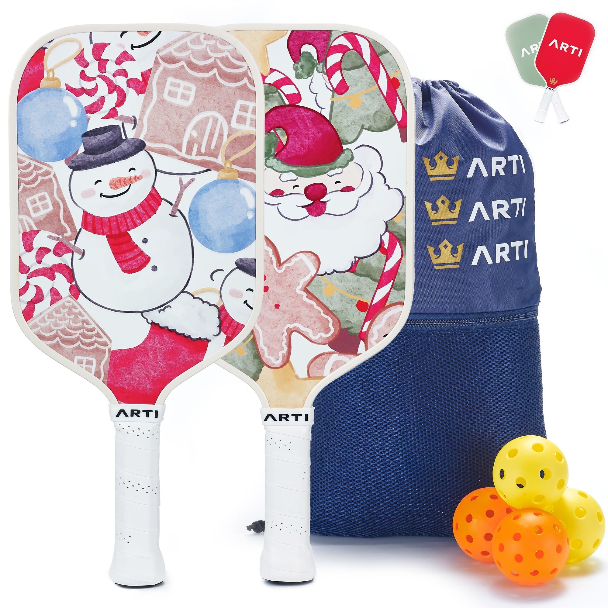 ARTI Fiberglass "Christmas Edition" Pickleball Paddle set – Zycle Bike