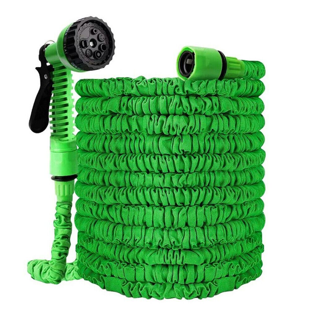Expanding Expandable Flexible Garden Water Hose w Spray Nozzle 25, 50 ...