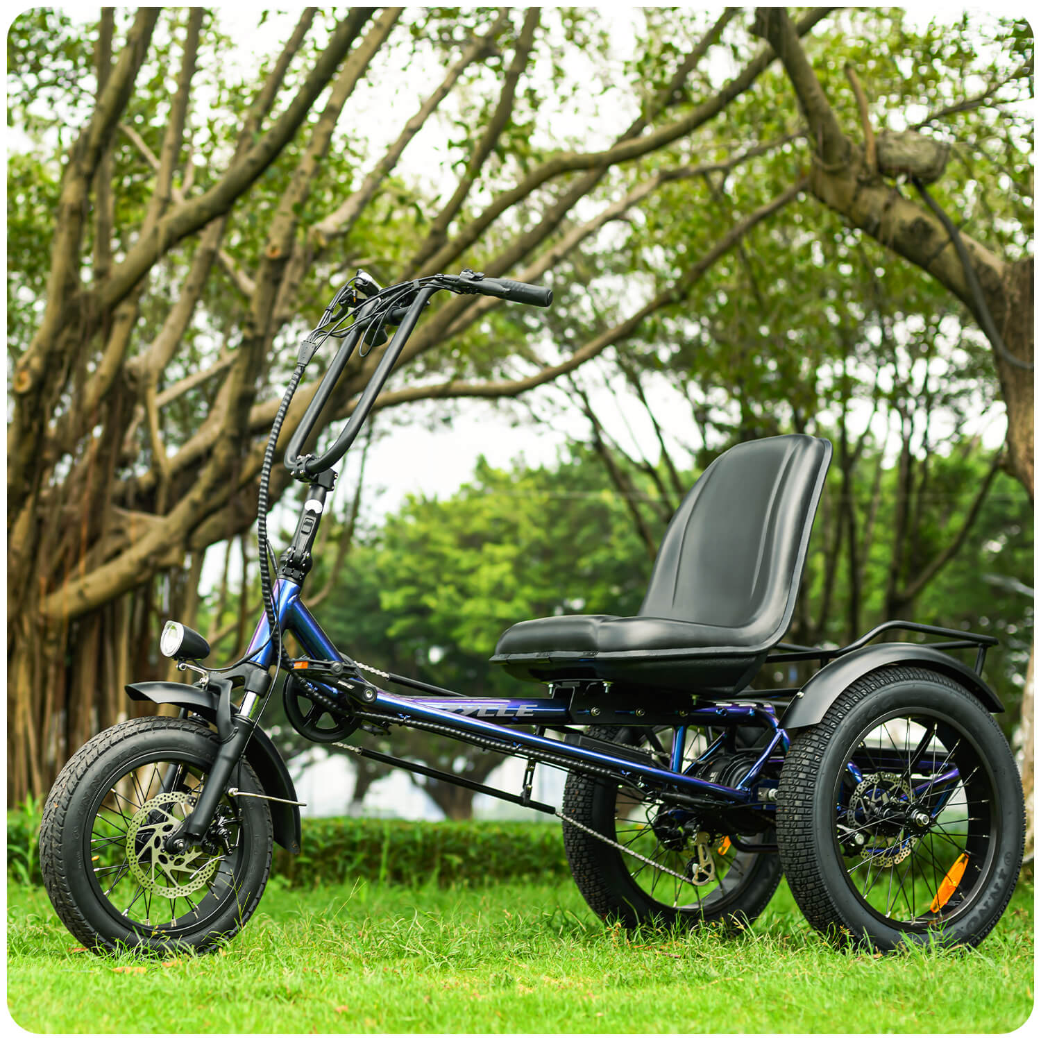 Zycle Z-500 Semi-Recumbent Fat Tire Electric Trike Neptune Blue – Zycle ...